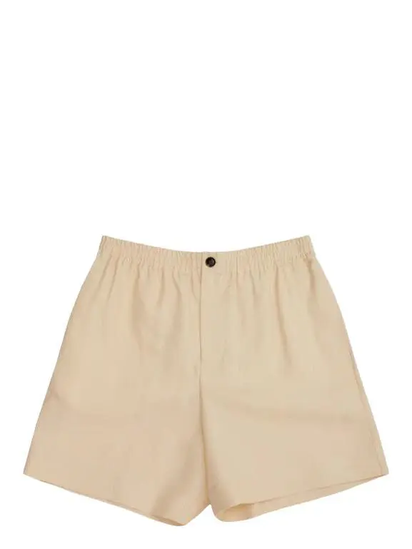 Valentino Garavani Elastic Waistband Side-stripe Shorts - Nude