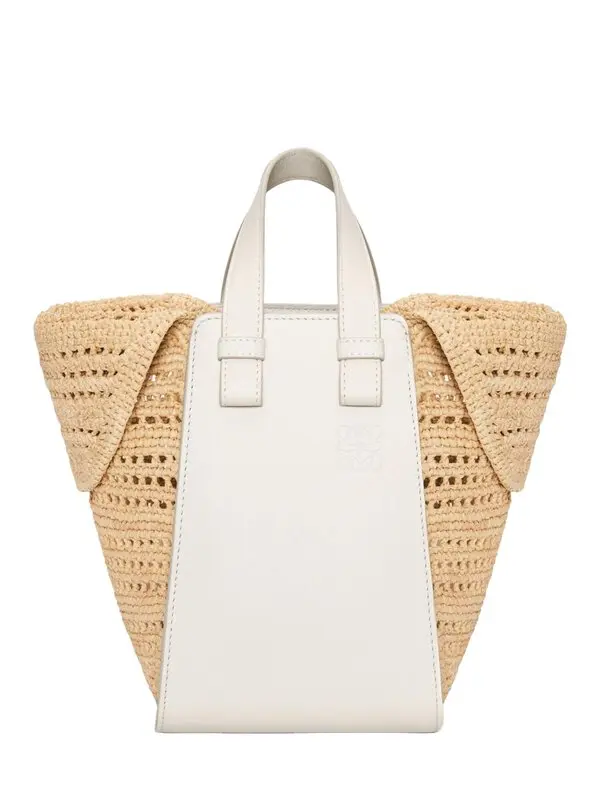 Loewe Small Woven Shoulder Bag - White