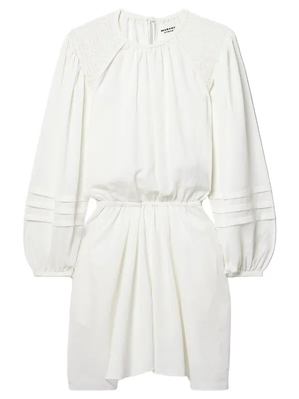 Isabel Marant Étoile Round Neck Long-sleeved Dress - White