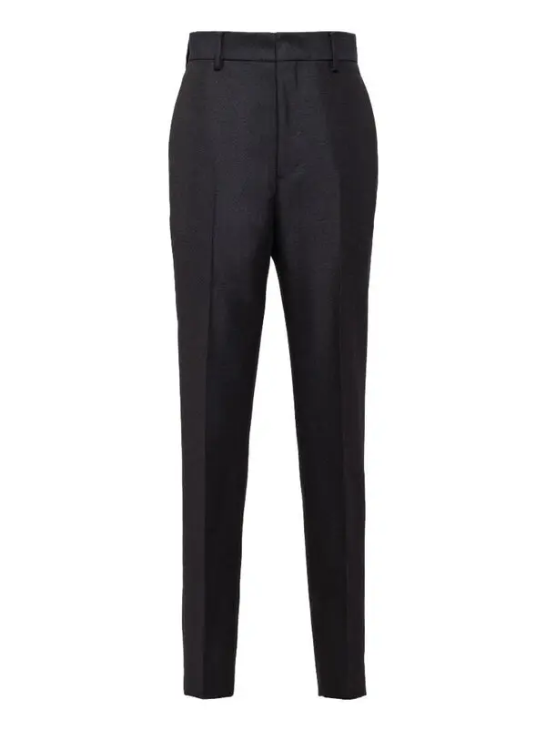 Prada Mid-rise Slim-cut Tailored Trousers - Blue