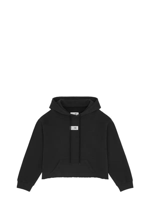 MAISON MARGIELA Numbers-motif Drawstring Hoodie - Black