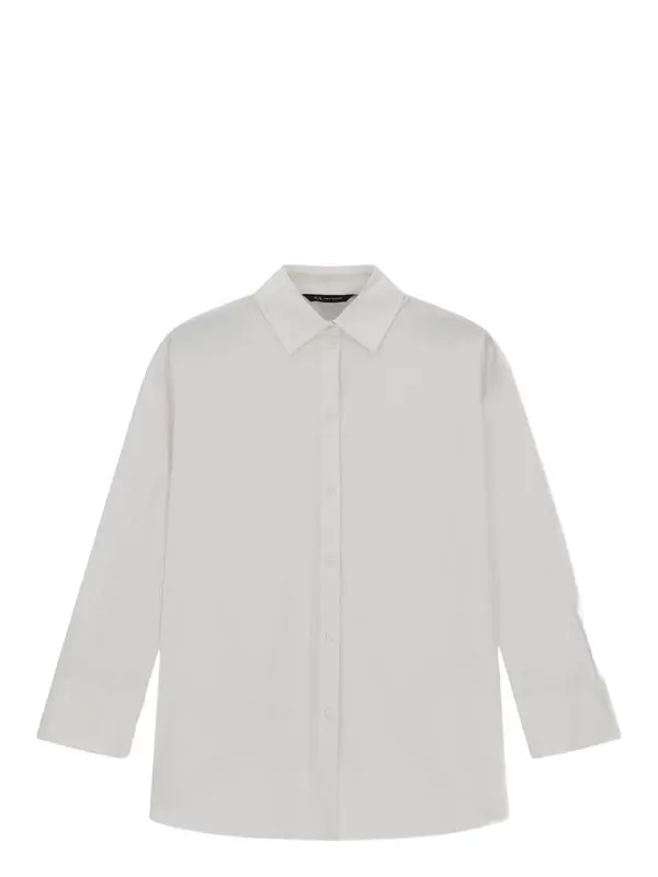 Armani Exchange Long-sleeved Collared Shirt - White
