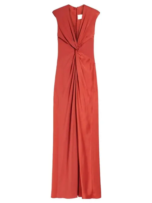 Max Mara Envers Satin Drop Dress - Red