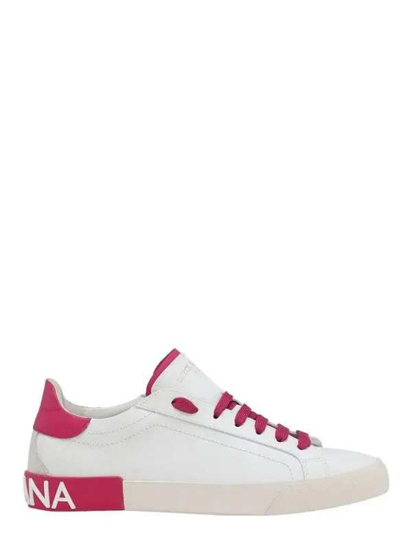 Dolce & Gabbana Portofino Lace-up Sneakers - White