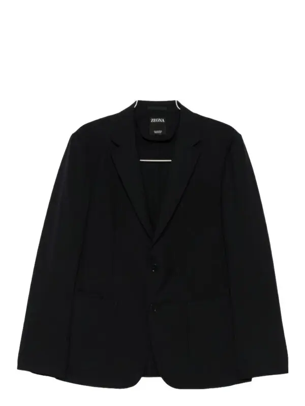 Zegna Long-sleeved Suit Jacket - Black