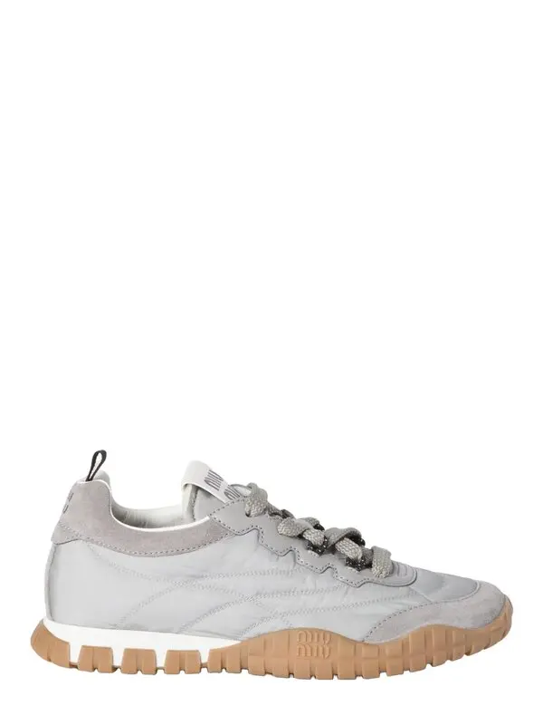 Miu Miu Tyre Lace-up Sneakers - Cloud Gray