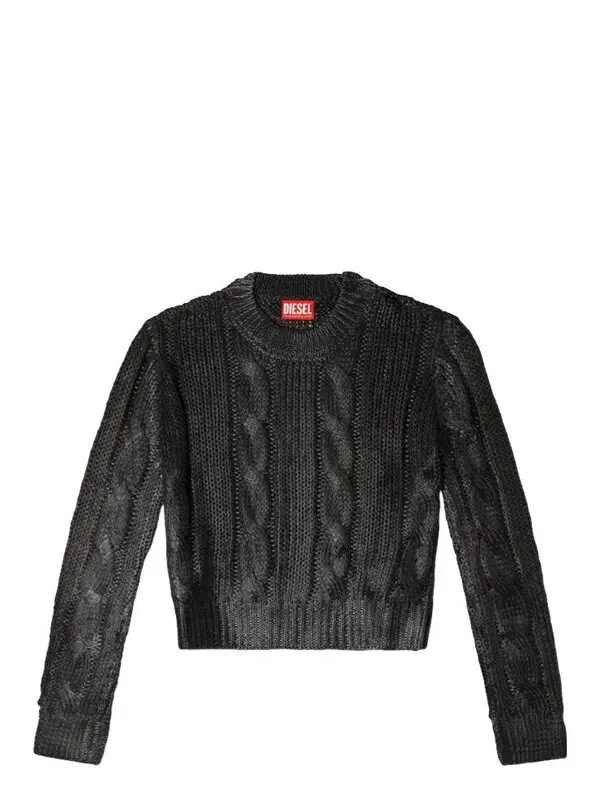 DIESEL® Cable-knit Sweater - Black