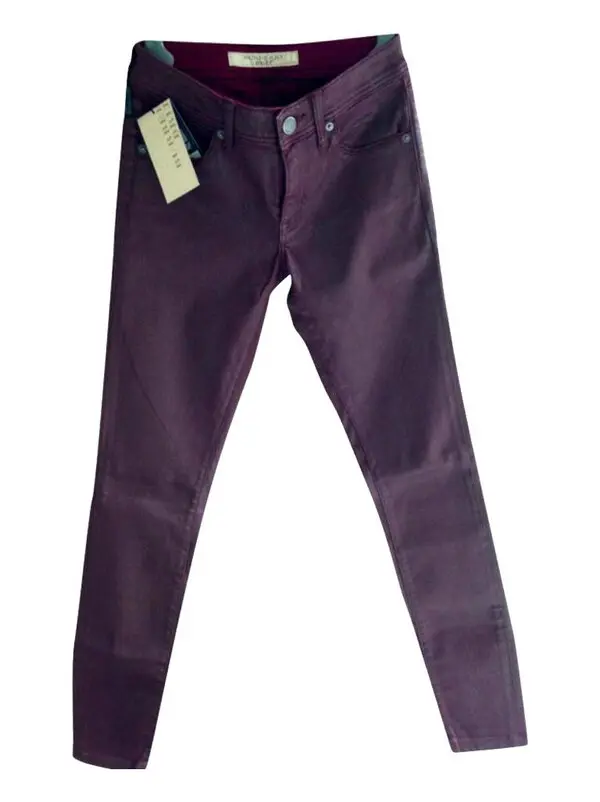 Burberry Skinny Jeans With Logo Detail - Red