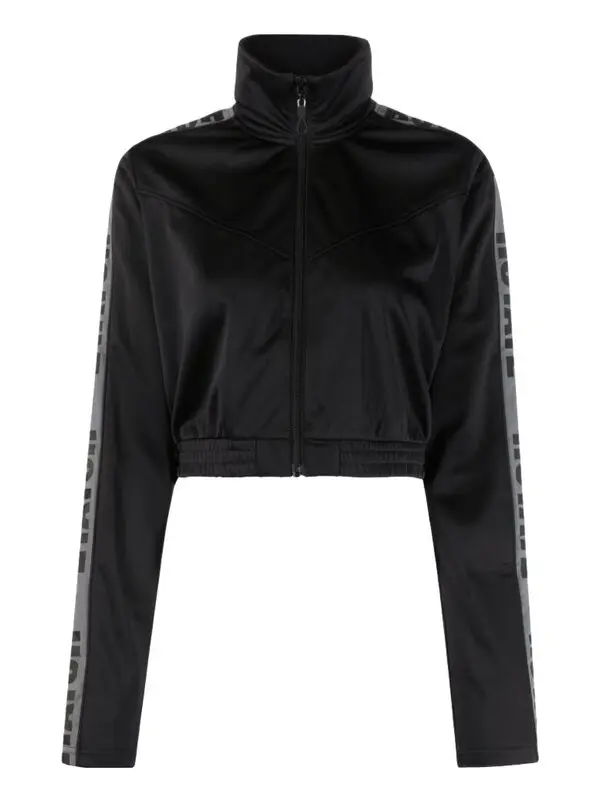 ROTATE BY BIRGER CHRISTENSEN Zip Up Track Jacket With Logo Detail - Black