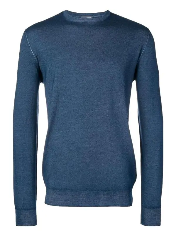 DRUMOHR Crew Neck Knitted Pullover - Blue