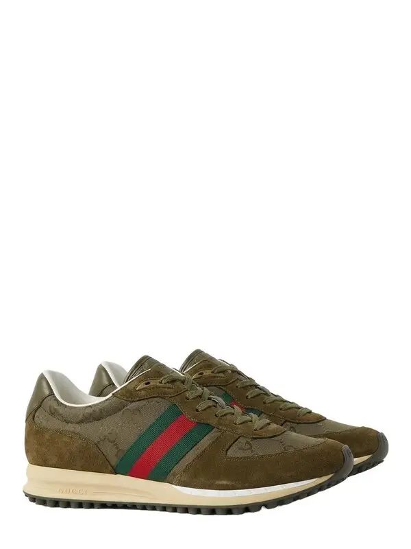 Gucci Re-motion Gg Nylon Sneakers - Dark Green