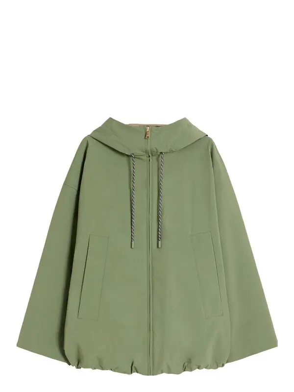 Max Mara Long Sleeve Hooded Trench Coat - Olive Green