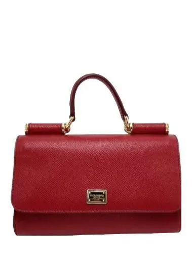 Dolce & Gabbana Leather Flap Shoulder Bag - Red