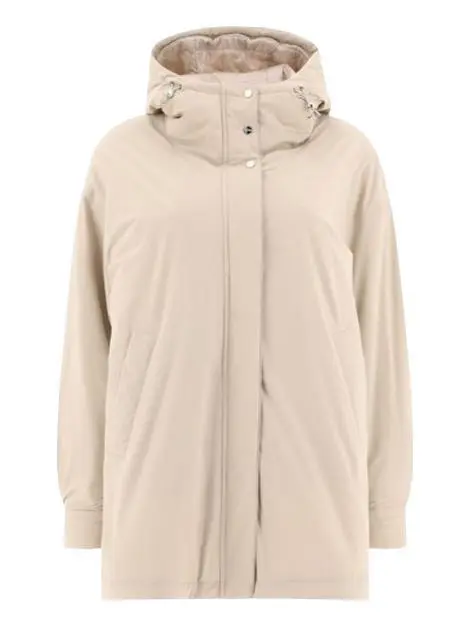 Herno Hooded Drawstring Puffer Jacket - Nude