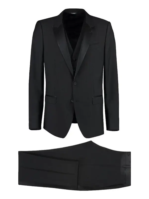 Dolce & Gabbana Dolce Gabbana Three-piece Tailored Suit - Black