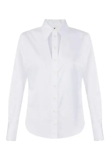 Elisabetta Franchi Cut-out Shirt - White