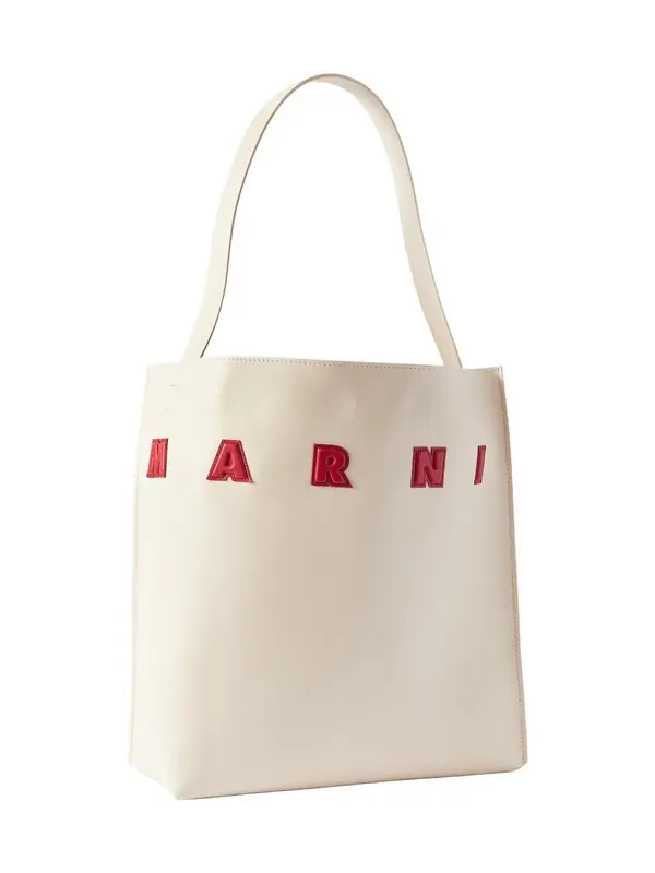 Marni Museo Logo Patch Tote Bag - Nude