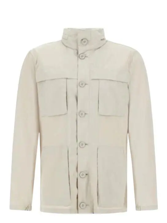 Herno Long Down Jacket With Detachable Hood - Natural