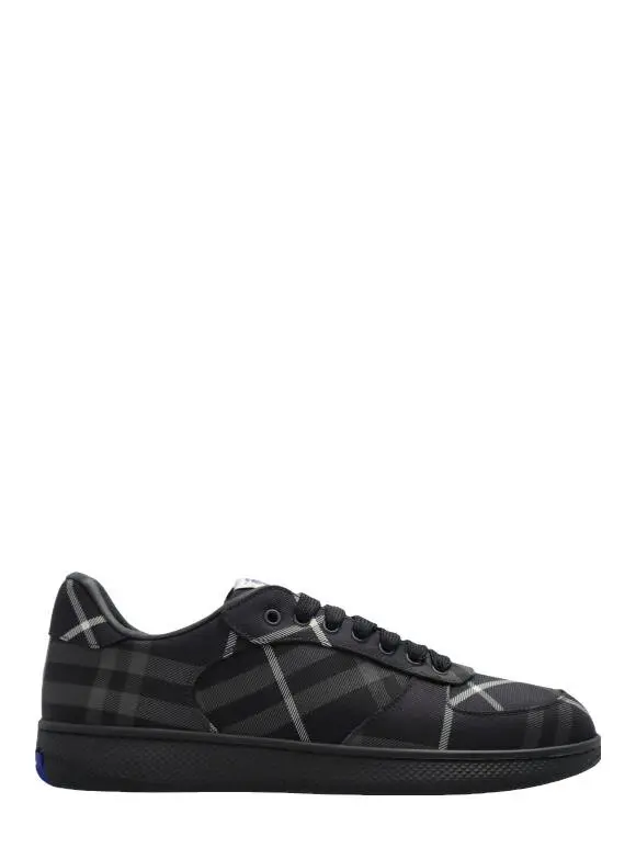 Burberry Checked Low-top Sneakers - Black