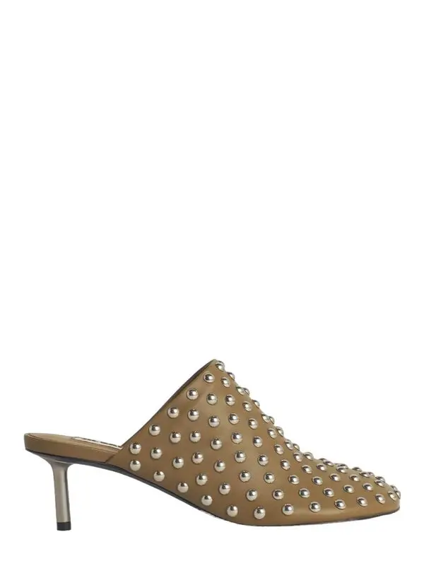 JIL SANDER Stud Embellished Round Toe Mules - Green