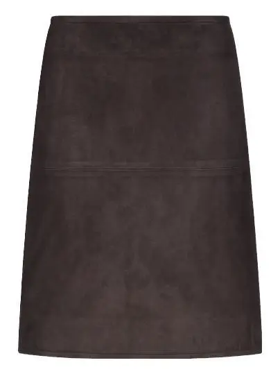 Loulou De Saison Engel Suede Pencil Skirt - Darkbrown