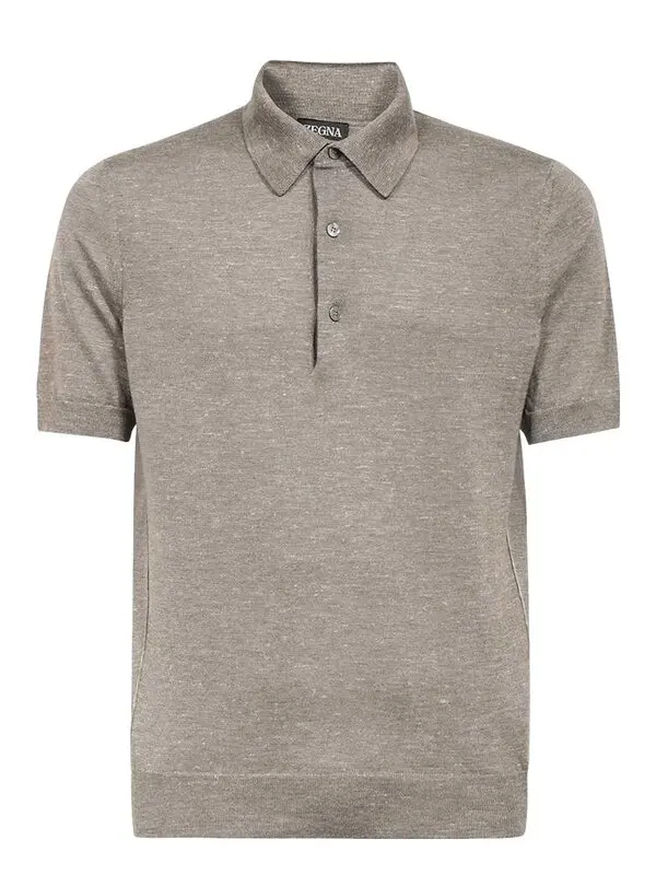 Zegna Short-sleeved Polo Shirt - Gray