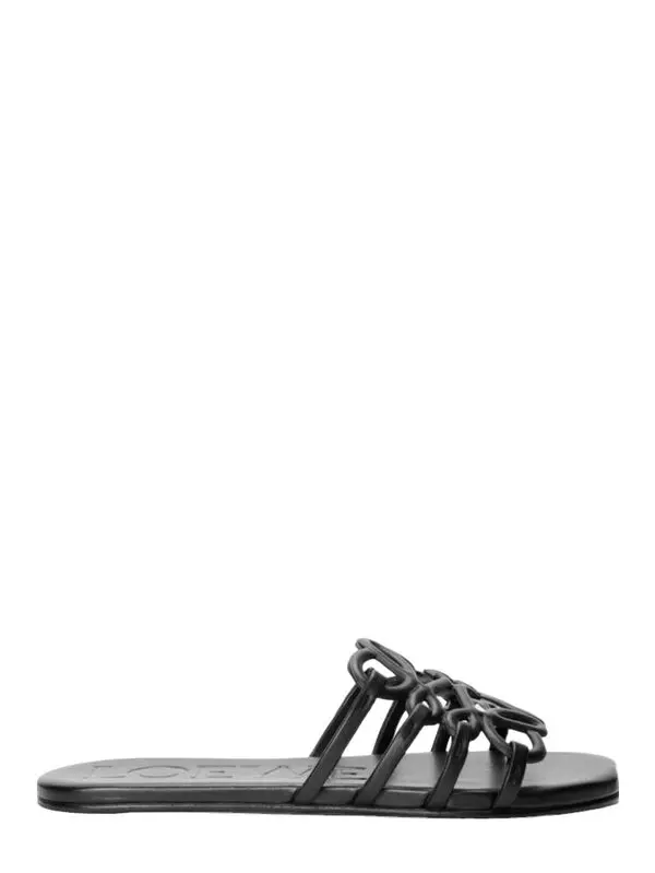 Loewe Petal Anagram Slides - Black