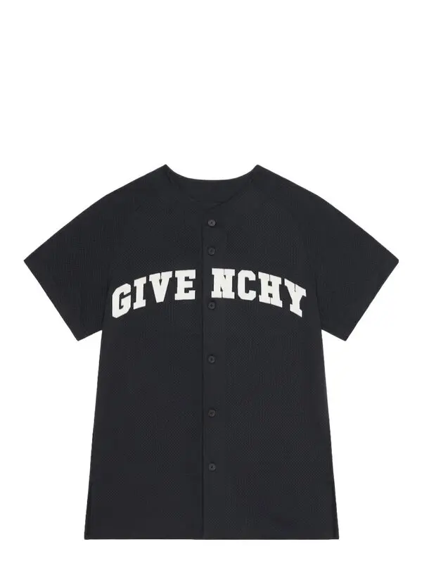 Givenchy College Baseball Shirt In Mesh - Black
