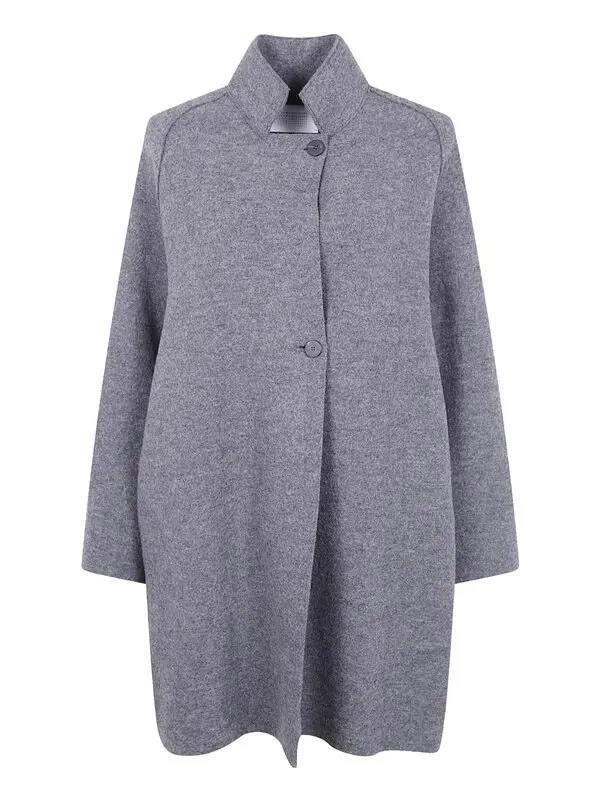 Harris Wharf London Raglan Sleeve Wool Coat - Middlegrey