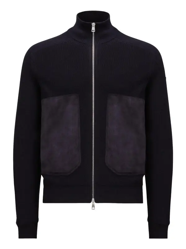 Moncler Zip-up Cardigan - Midnight Blue