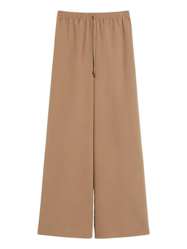 Max Mara Wide-leg Trousers With Drawstring Waist - Hazelnut Color