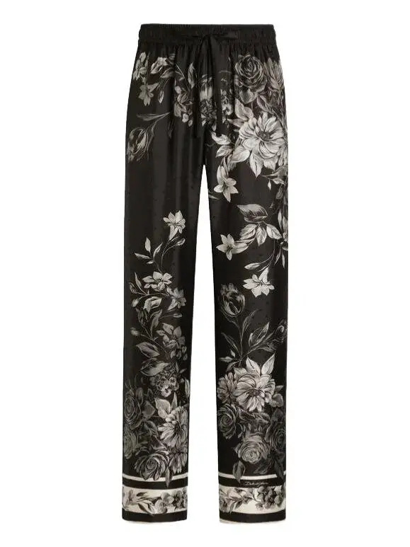 Dolce & Gabbana Floral Print Trousers - Multi-color