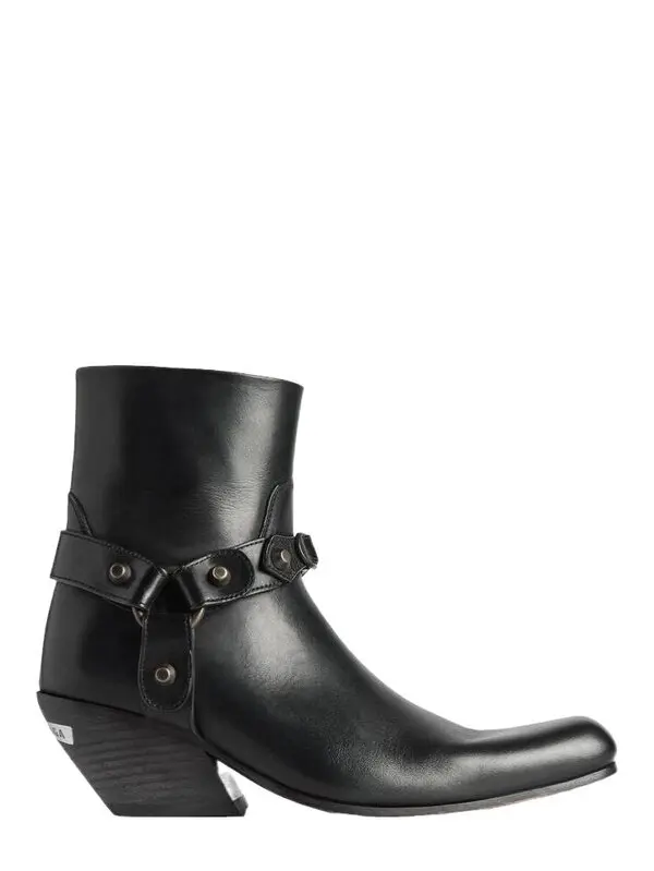 Balenciaga Memphis Harness Ankle Boots - Black