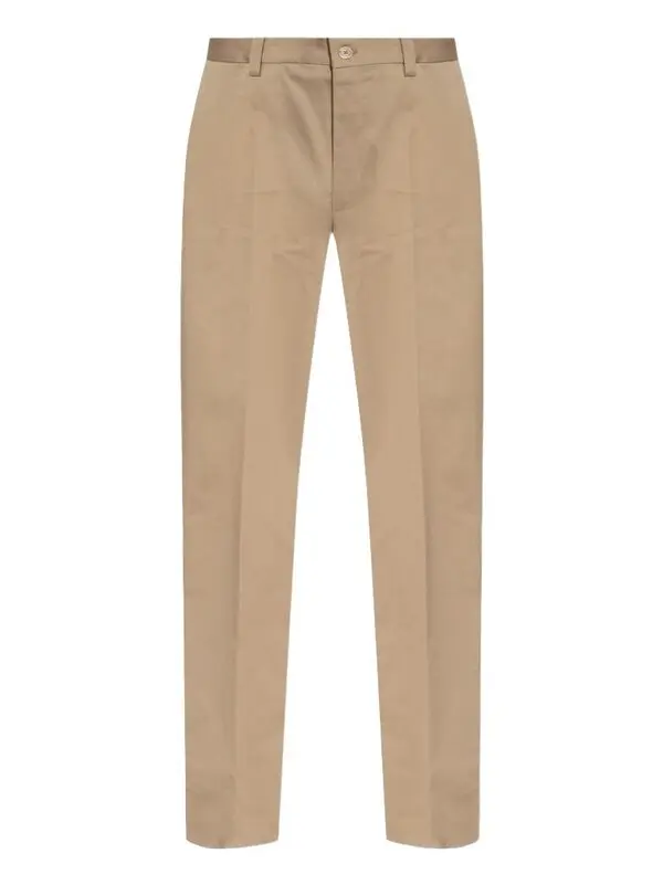 Dolce & Gabbana Mid-rise Pleated Chino Trousers - Nude