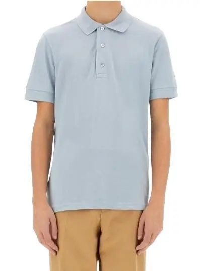 TOM FORD Logo Embroidered Short-sleeved Polo Shirt - Blue