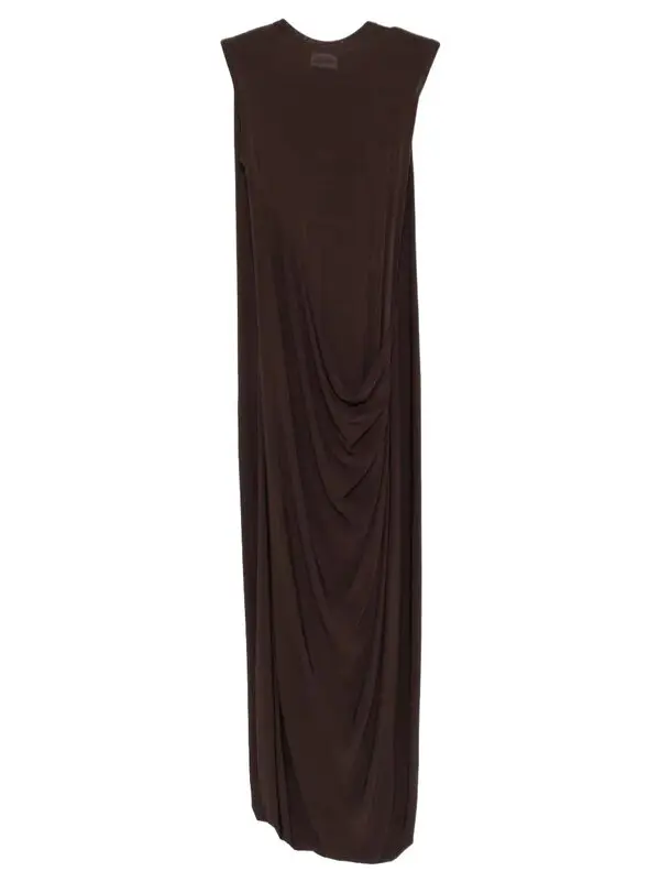 JEAN PAUL GAULTIER Sleeveless Draped Maxi Dress - Black