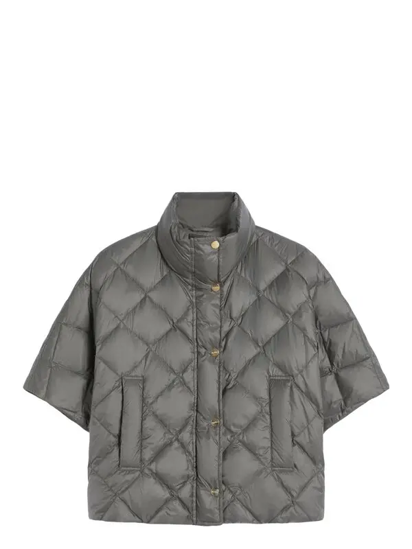 Max Mara Padded Cape In Water-repellent Fabric - Green
