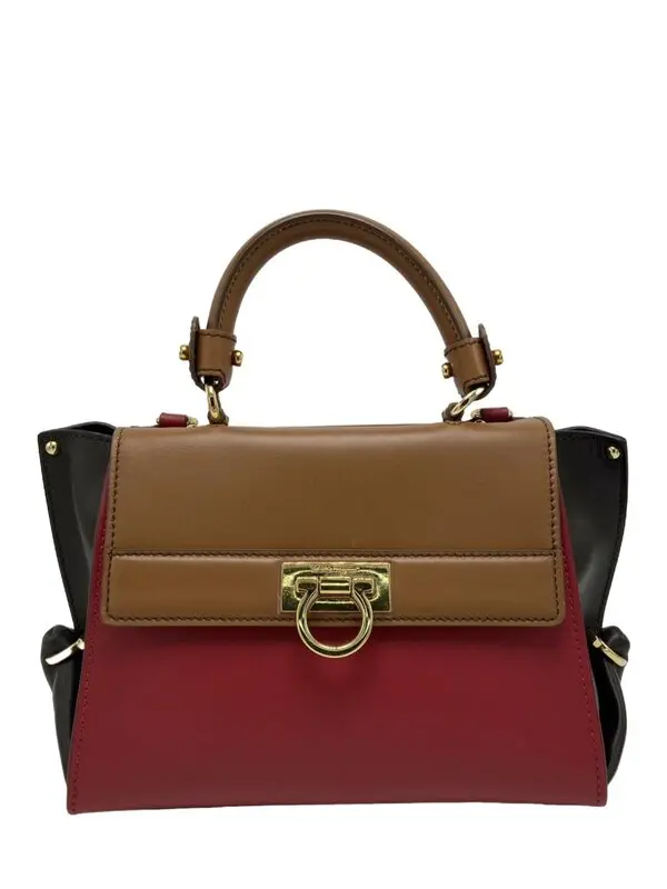 FERRAGAMO Top Handle Shoulder Bag - Brown