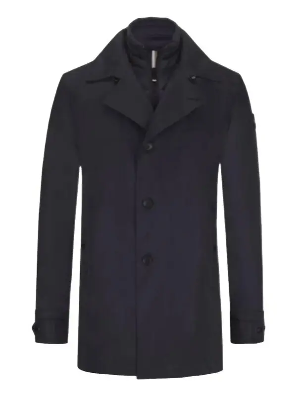 Hugo Boss Long Sleeved Jacket With Lapels And Pockets - Black