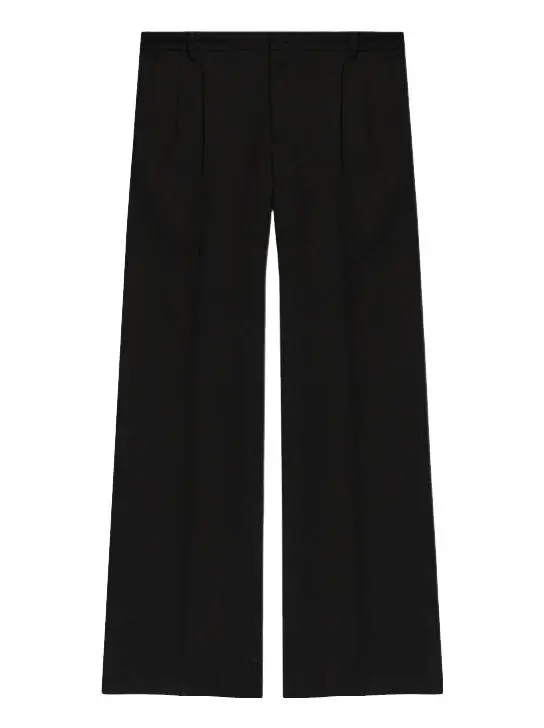 Dolce & Gabbana Pleated Wide-leg Trousers - Black