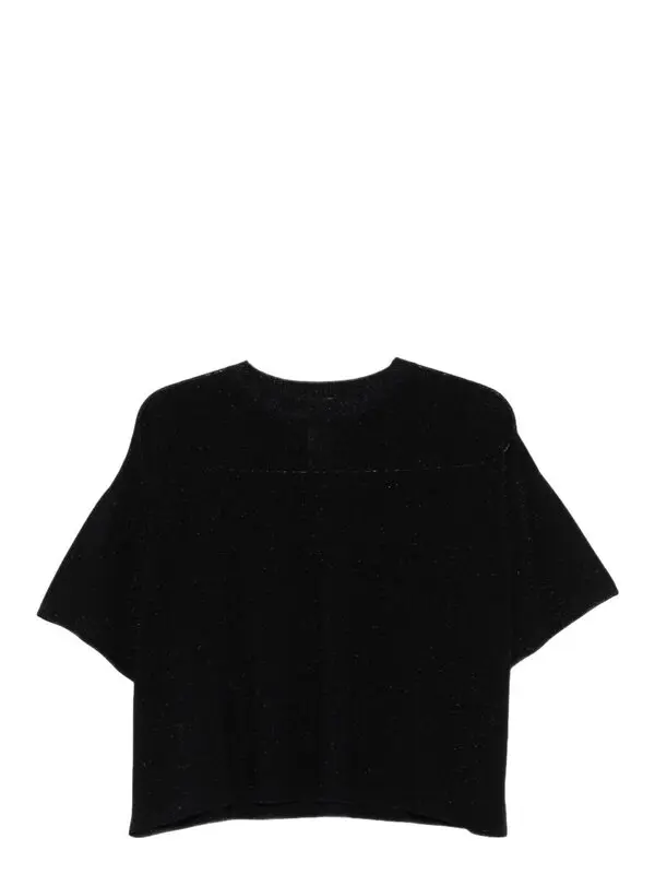 Fabiana Filippi Boxy Knitted T-shirt - Black