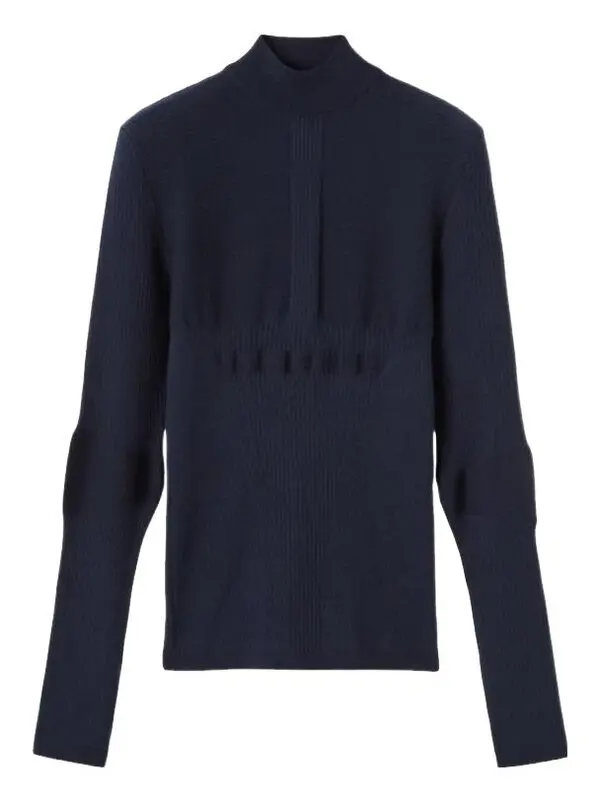 Loro Piana Durango Mock Neck Sweater - Navy Blue