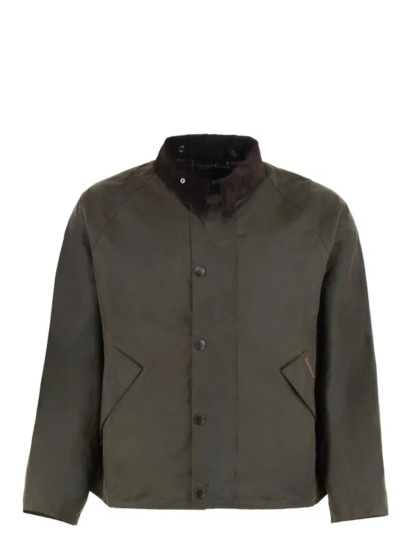 Barbour Corduroy Collar Buttoned Jacket - Olive