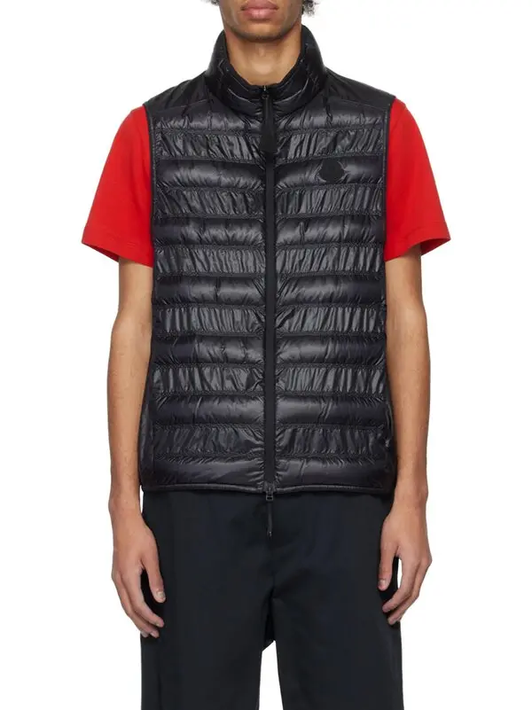 Moncler Lautaret Zip-up Down Vest - Black