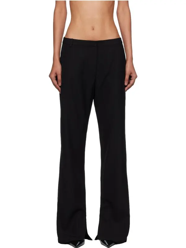 ST. AGNI Slit Detail Track Pants - Black