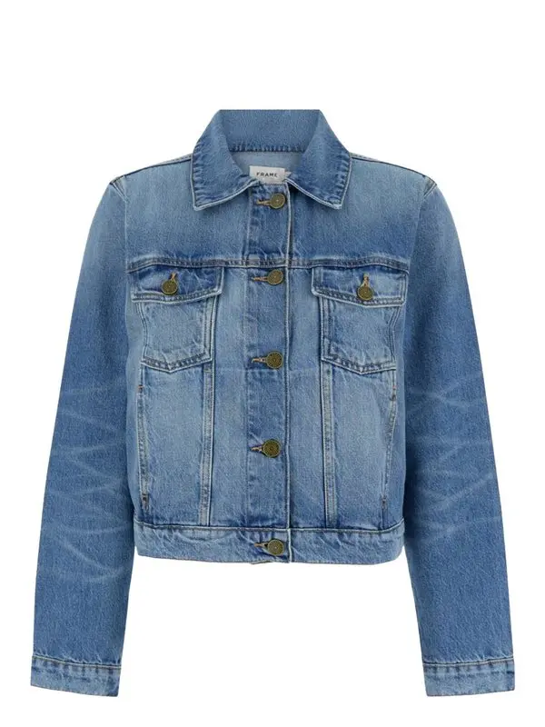 FRAME Long-sleeved Denim Jacket - Blue