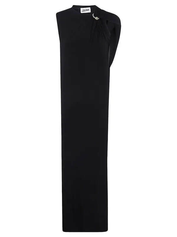 JEAN PAUL GAULTIER Sleeveless Twisted-neckline Maxi Dress - Black