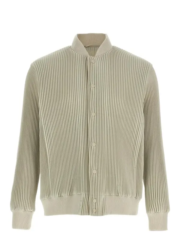 Issey Miyake Homme Plissé Pleated Button-up Jacket - Nude