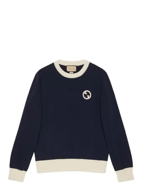 Gucci Logo-patch Long-sleeve Jumper - Black