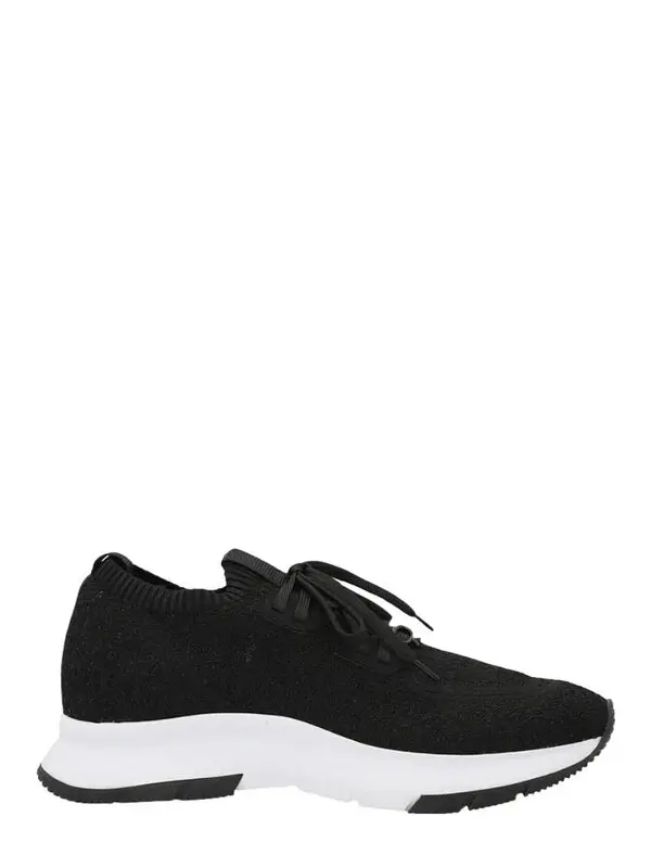 GIANVITO ROSSI Fine-knit Low-top Sneakers - Black